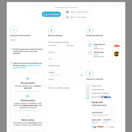 One Page Checkout for Prestashop 1.7 / 8+